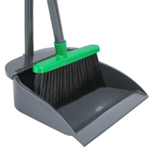 broom with dustpan combo set for kitchen office lobby floor cleaning