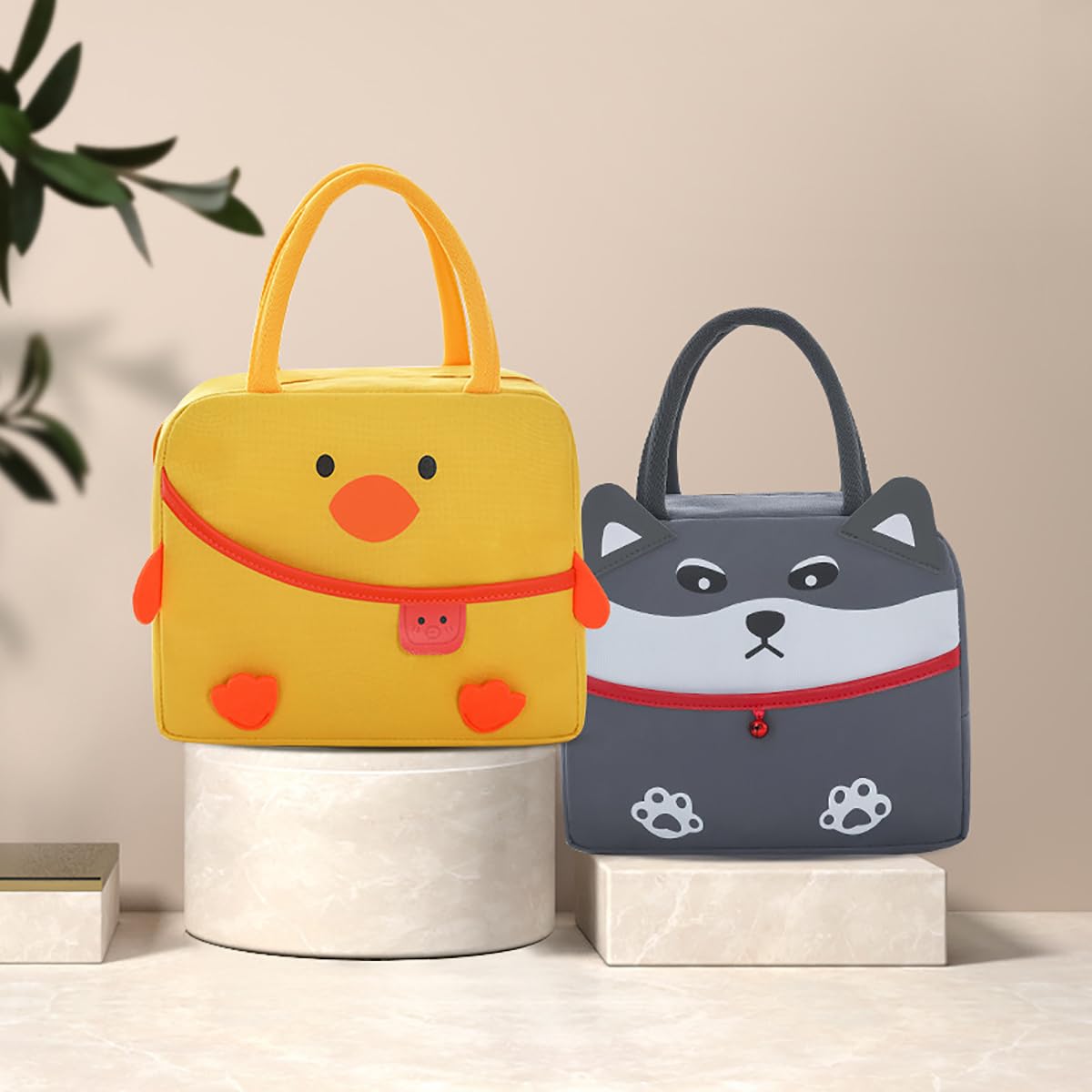 Cute Lunch Box Reusable Duck Lunch Bags for Women Cute Lunchboxes Kawaii Animal Lunch Bag Cooler for Picnic Office Work Travel