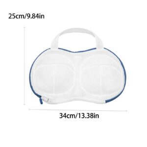 Large Bra Washing Bags for Laundry, 3 Pack Bra Laundry Bags Fine Mesh Women Brassiere Underwear Wash Bags with Handle and Zipper for Delicates Lingerie Washing Machine (Blue)