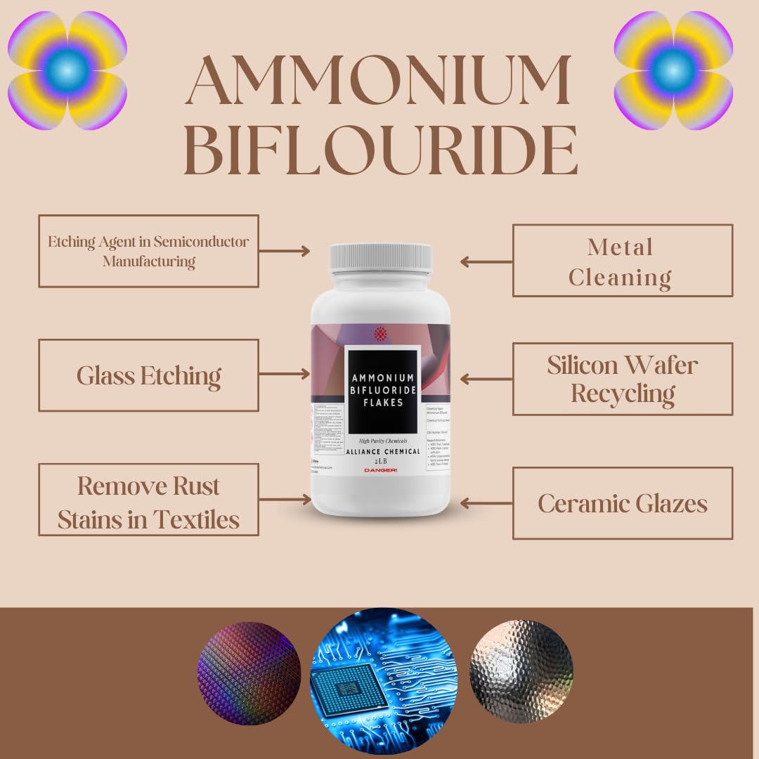 Ammonium Bifluoride Flakes - 2 lb. Canister - Superior Purity and Performance