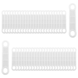 clothing hanger grips dgzzi 50pcs 10.5x2cm clear non-slip rubber clothes hanger strips with two holesfor wood and plastic hangers