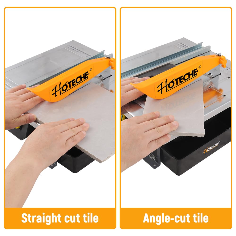 Hoteche 7-Inch Wet Tile Saw - 5A Motor Adjustable Cutting Depth Tile Cutter with Water Reservoir