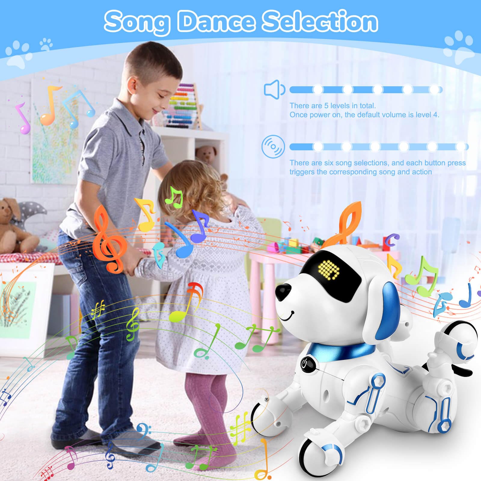 Britik Robot Dog Toys for Kids 8 9 10 11 12, Remote Control Dogs, Robot Dog for Kids 8-12, Pet Robotic, Electric Dog Toy, Robotic Dogs, Toys for 5 6 7 8 9 10 11 12 Years Old Boys Girls, Blue