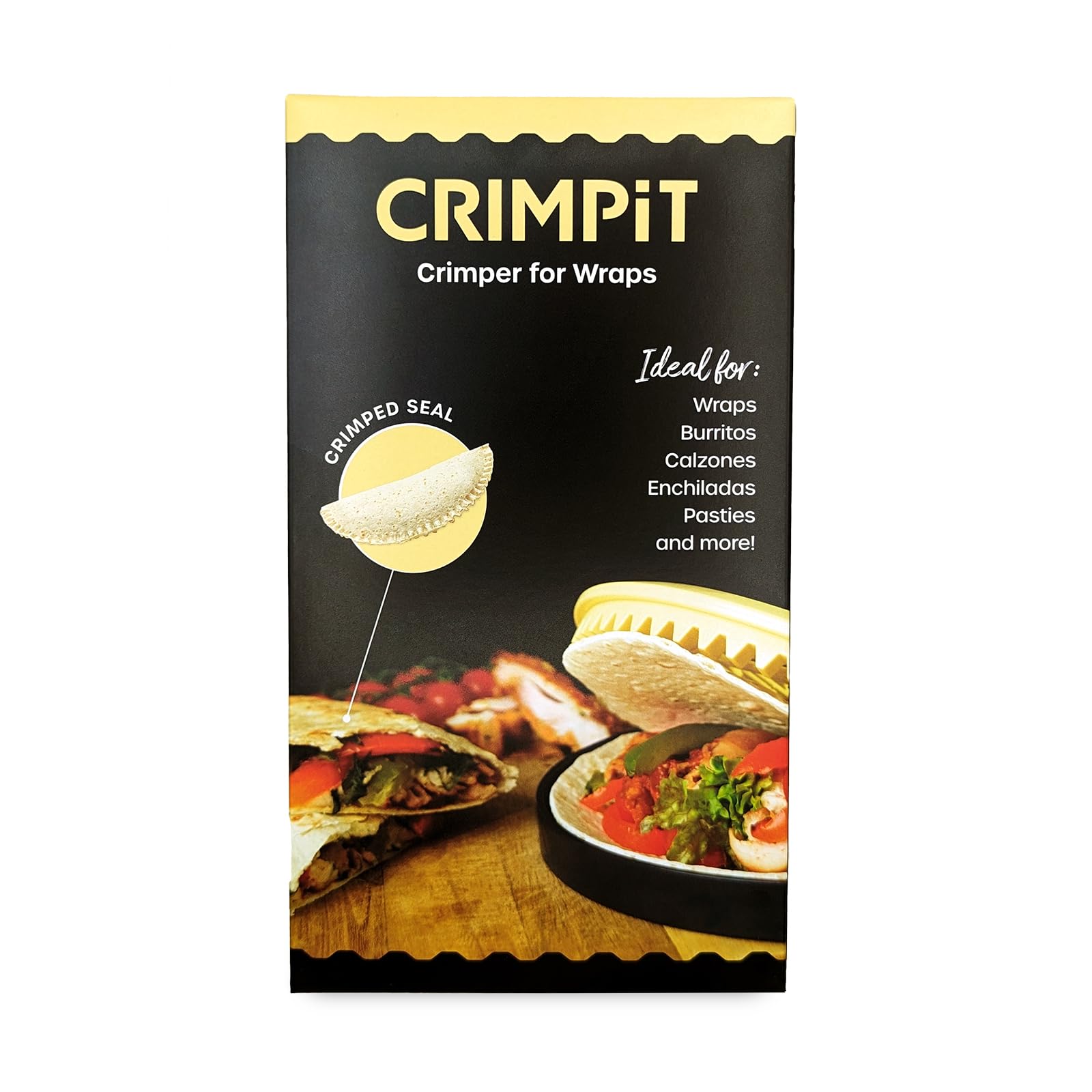 CRIMPiT Tortilla Sealer - Create Burritos, Calzones, Enchiladas & More - Start Enjoying Tortillas Like You've Never seen Them Before - Made in The UK