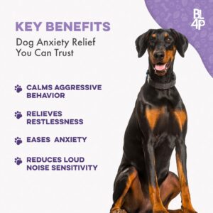 Peaceful Paws Dog Aggression & Noise Phobia Relief - Anxiety Relief for Dogs, Dog Calming Remedy for Biting, Barking, Chasing, Attacking, and Other Dog Behavior Issues - 400 Non-Drowsy, Small Pills