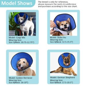 Dog Cone for Small, Medium, and Large Dogs and Cats, Soft Cone for Dogs After Surgery, Lightweight Leathaire Recovery Cone Collar to Stop Licking and Scratching(4(Neck: 9.25-10.75"))