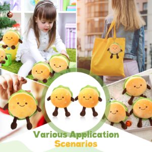 Barydat 6 Pieces Hamburger Plush Toy 6 Inch Cartoon Funny Cheeseburger Stuffed Toys Creative Food Plush Cute Hamburger Pillow with Keychain for Sofa Bedroom Office Decoration Holiday Birthday Gift