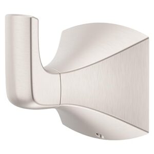 pfister bruxie towel hook, bathroom towel hook, wall-mounted, screw-in, spot defense brushed nickel finish, brhbie0gs