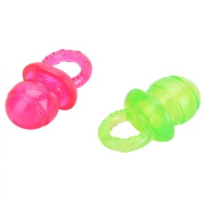 Chew Toys,2Pcs Dog Pacifier Chew Toys Puppy Molar Chewing Training Toys Bite Resistant Chew Tools for Pet Puppy Dogs Cats Red Green