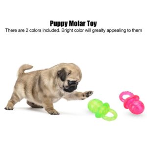 Chew Toys,2Pcs Dog Pacifier Chew Toys Puppy Molar Chewing Training Toys Bite Resistant Chew Tools for Pet Puppy Dogs Cats Red Green