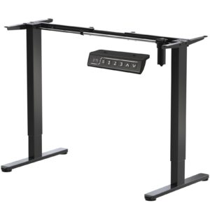 jylh joyseeker electric standing desk frame workstation,stand up desk legs height adjustable,ergonomic sit stand desk base for 39 to 63 inch table tops,black