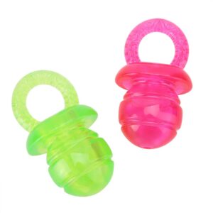 Chew Toys,2Pcs Dog Pacifier Chew Toys Puppy Molar Chewing Training Toys Bite Resistant Chew Tools for Pet Puppy Dogs Cats Red Green