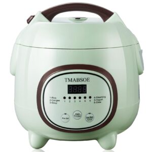 tmabsoe rice cooker 6 cup (cooked), small rice cooker with 6 cooking modes,24-hr delay timer and auto keep warm function, non-stick inner pot,1.6l suitable for 1-3 people