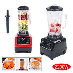 Xuthusman 3HP 2 Liter Blender Professional Milkshake Fresh Juice Blender Heavy Duty Commercial Power Blender Smoothie Mixer 2200W Kitchen Juicer (Red)