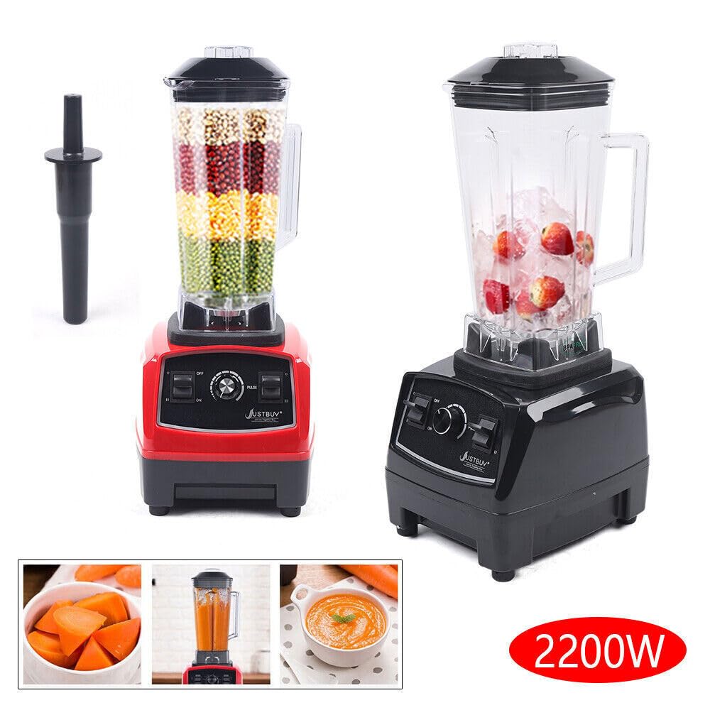 Xuthusman 3HP 2 Liter Blender Professional Milkshake Fresh Juice Blender Heavy Duty Commercial Power Blender Smoothie Mixer 2200W Kitchen Juicer (Red)