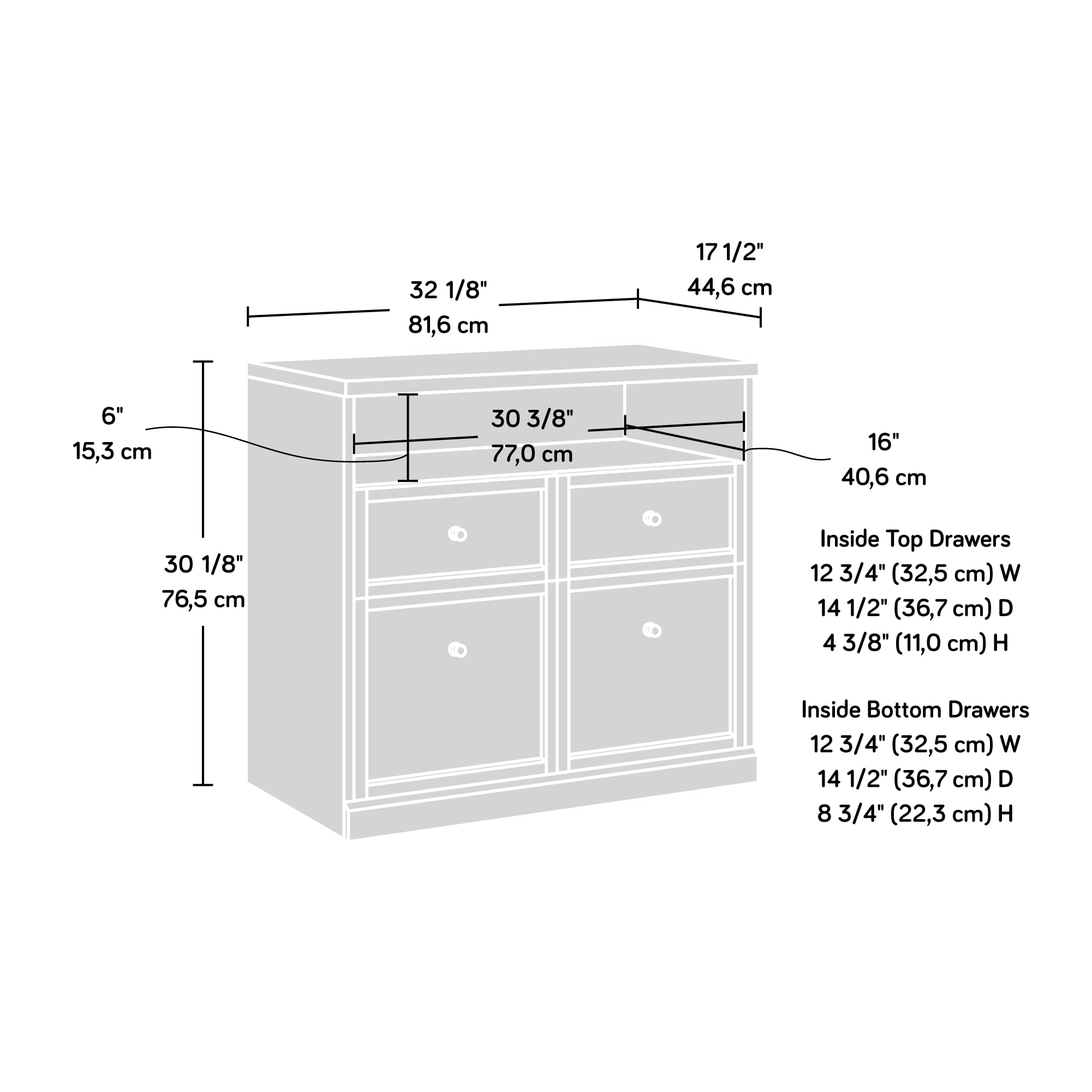 Sauder Craft Pro Series Craft Storage Cabinet with Drawers & Shelf, Mystic Oak Finish