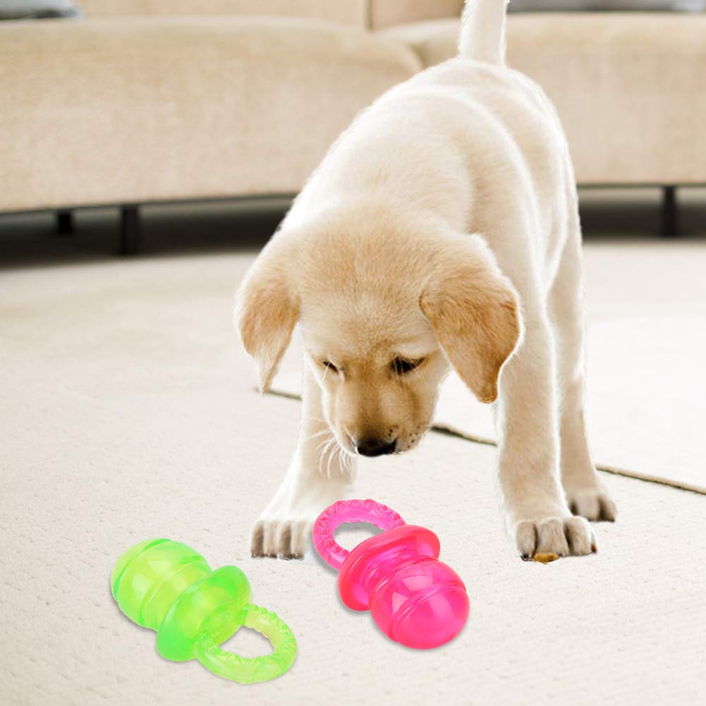 Chew Toys,2Pcs Dog Pacifier Chew Toys Puppy Molar Chewing Training Toys Bite Resistant Chew Tools for Pet Puppy Dogs Cats Red Green