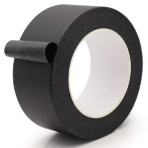 szwilnis masking tape 2 inch wide, black painters tape, multi - use tape for home wall painting, building, school stationery, labeling, edge finishing, 2 inches x 55 yards