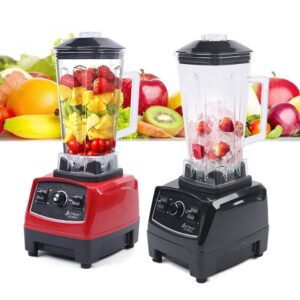 xuthusman 3hp 2 liter blender professional milkshake fresh juice blender heavy duty commercial power blender smoothie mixer 2200w kitchen juicer (red)