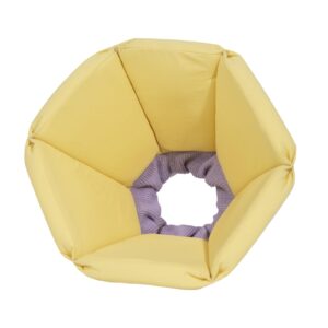 LAVAMOND Cat Cones to Stop Licking, Lightweight Adjustable Dog Cone Alternative After Surgery, Soft Cone for Cats Small Medium Dogs Puppy Rabbits Elizabethan Collar, Yellow, L