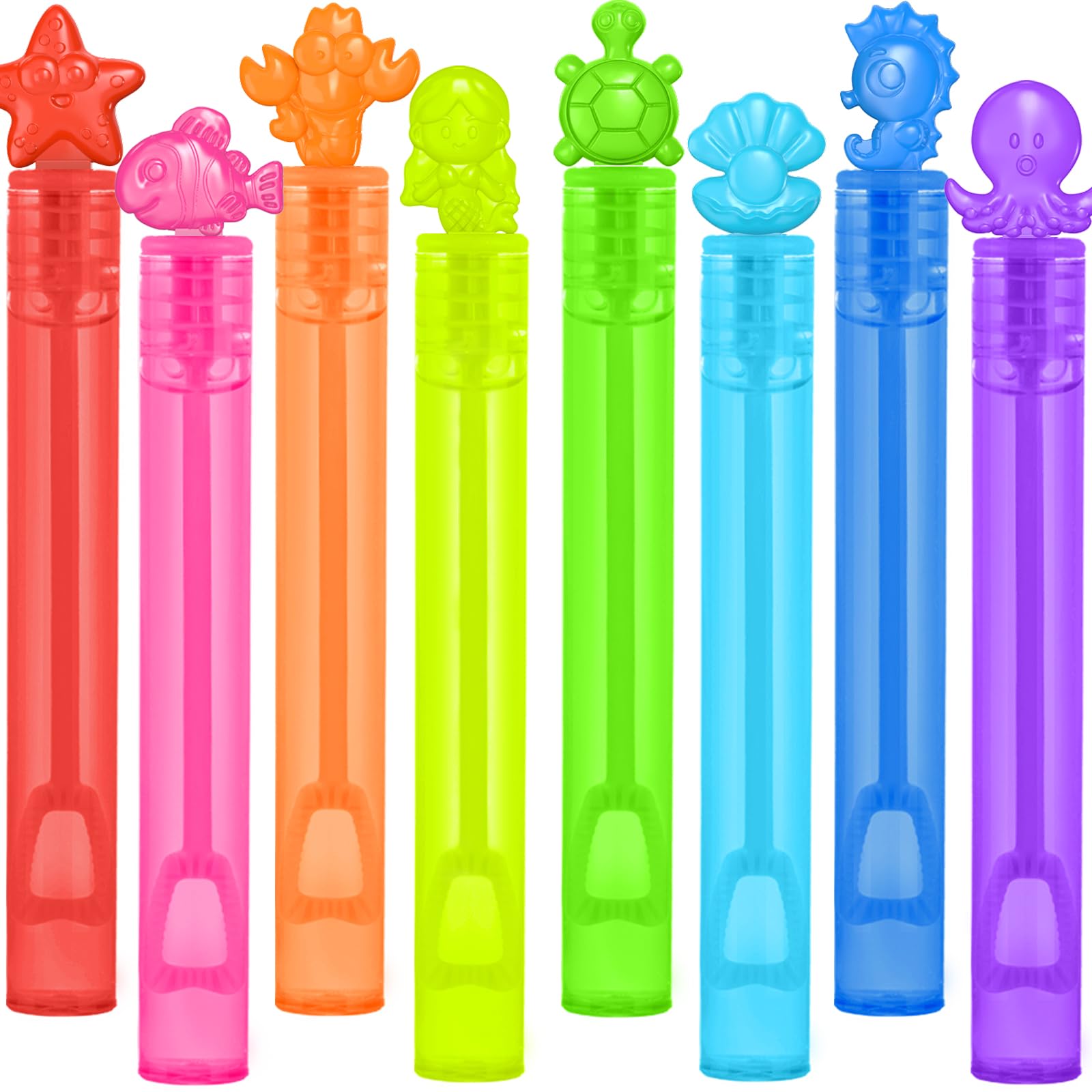 Under the Sea Party Favor, 32 Pack Mini Bubble Wand for Kids Toddler with Display Box, Mermaid Birthday Party Supplies, Ocean Goody Bag Filler, Summer Pool Beach Party Decoration Toy, Classroom Prizes