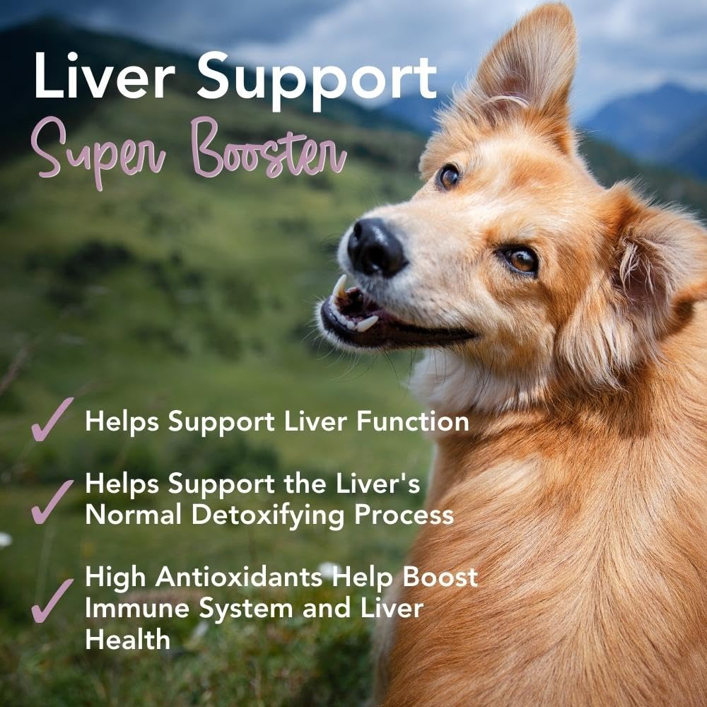 iHeartDogs Advanced Milk Thistle Liver Supplement for Dogs - Dog Liver Support with Milk Thistle, Turmeric Curcumin, Cranberry & Dandelion Root Extract