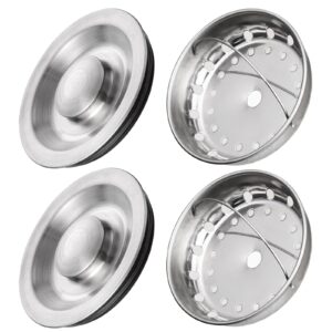 calatour kitchen sink drain strainer and drain cover set of 2,sink stopper kitchen drain sink strainer,preventing clogging of kitchen drain (2 sets)