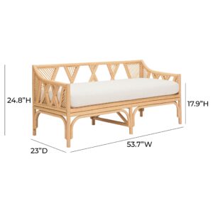 Tov Furniture Jayla Natural Rattan Bench