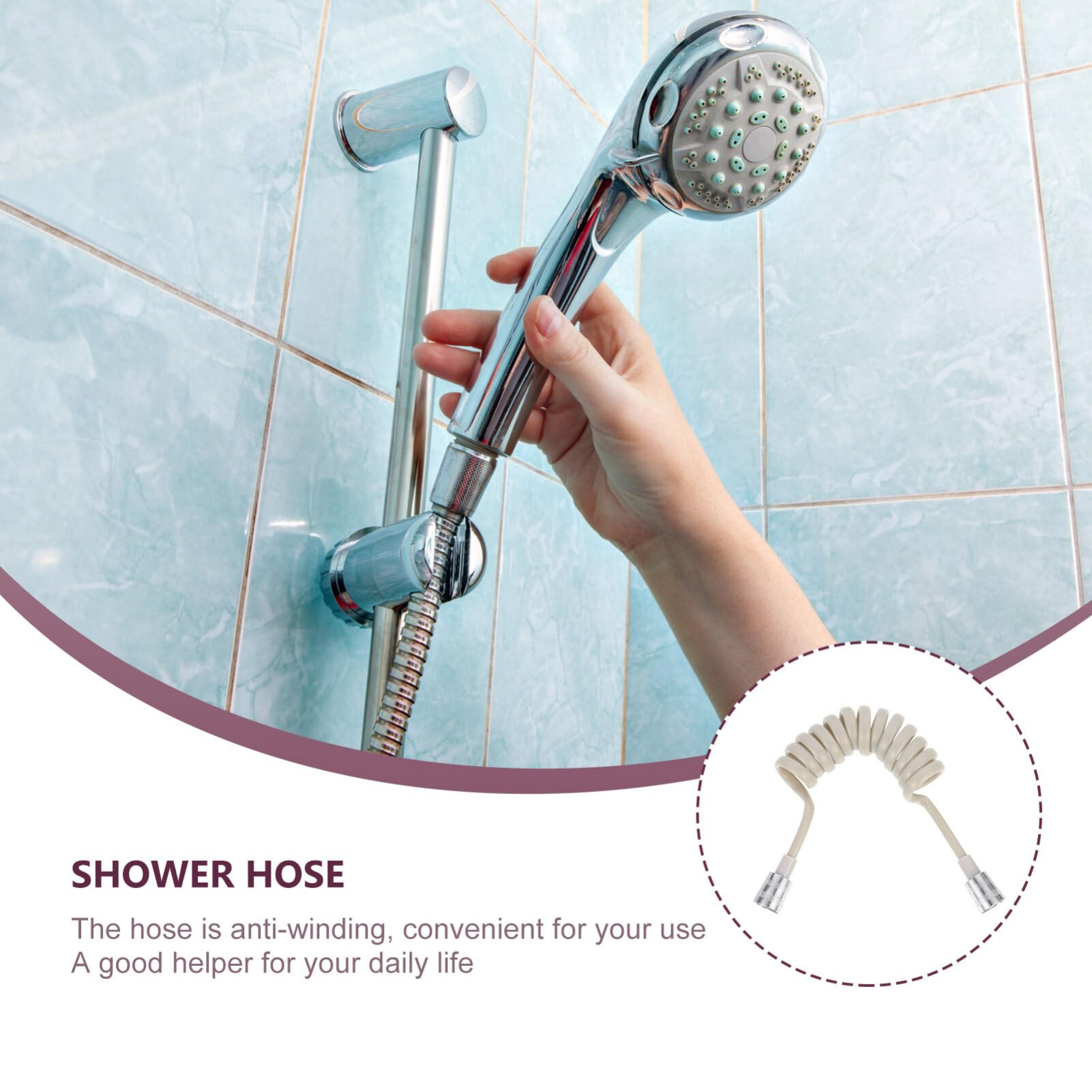 Spring Flexible Shower Hose,PVC Flexible Telescopic Shower Hose, Bathroom Spiral Flexible Shower Hose for Toilet Faucet, Bidet Sprayer, Hand Shower, Basin Faucet Showers