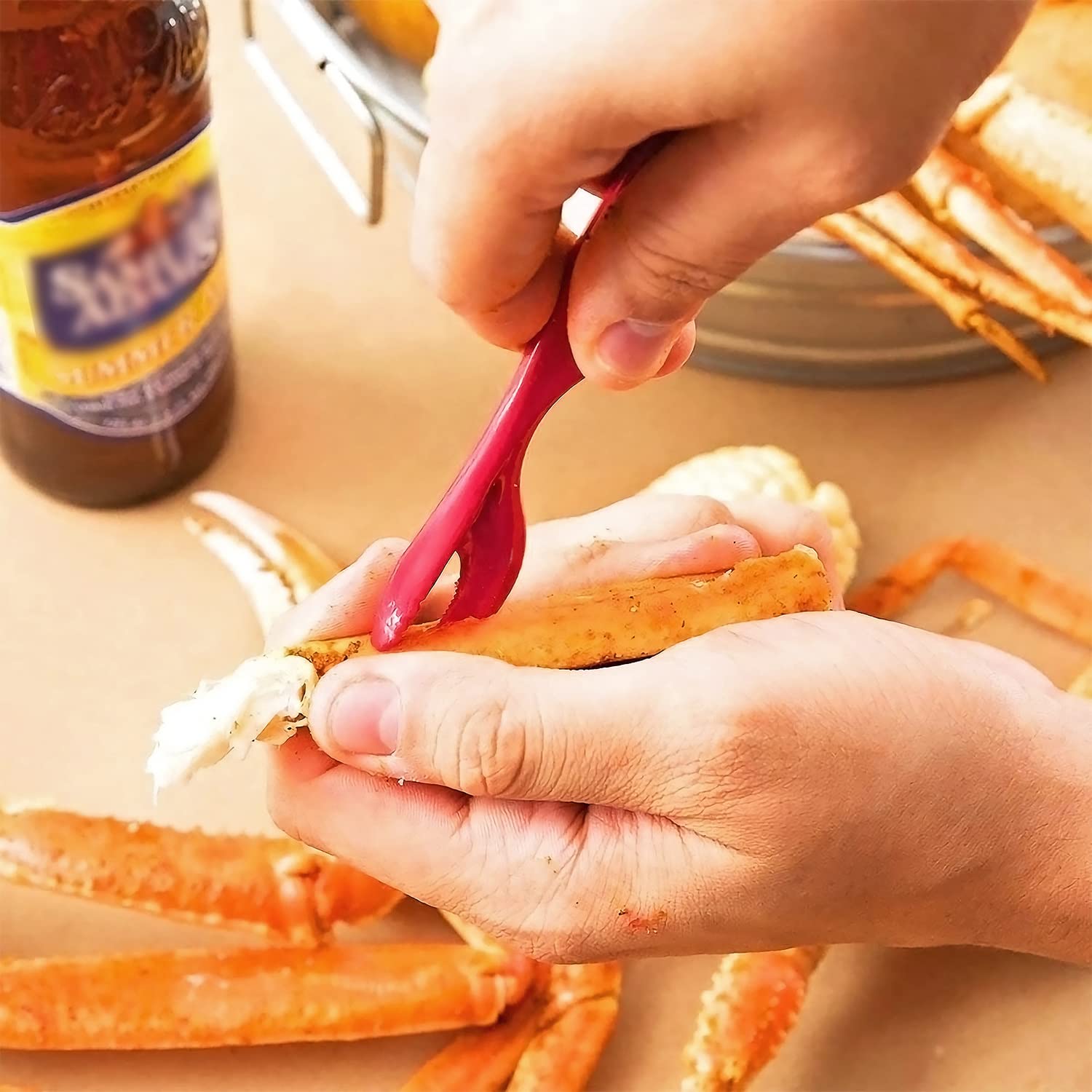 12Pcs Crab Legs Crackers, Crab Tools Set Crackers Picks Tools for Lobster, Crab, Crawfish, Prawns, Shrimp, Easy Opener Shellfish Picks Knife, Seafood Tools