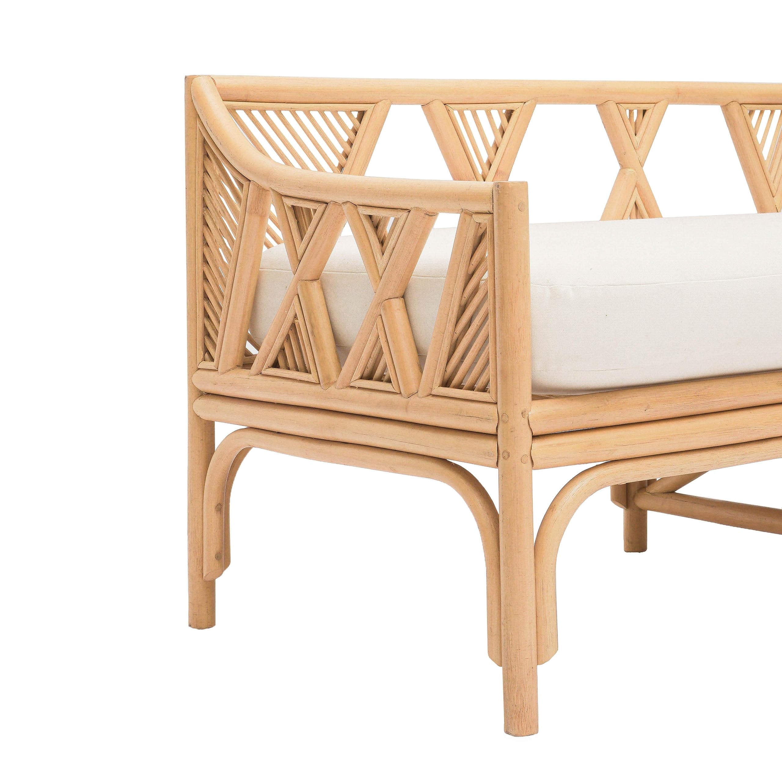 Tov Furniture Jayla Natural Rattan Bench