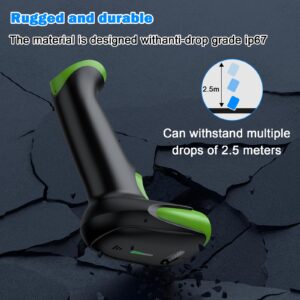 Symcode Wireless Bluetooth Barcode Scanner,Bluetooth & USB Wired & 2.4G Wireless Connection Ergonomics Handheld Barcode Scanner Reader, 2D 1D QR Code Automatic Fast Precise scanning Scanner