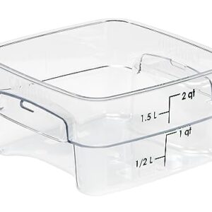 Cambro FreshPro 2Qt Food Storage Container in Clear for Industrial and Kitchen Use, Pantry Organization and Ingredient Freshness