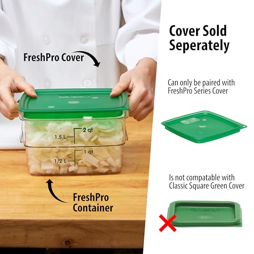 Cambro FreshPro 2Qt Food Storage Container in Clear for Industrial and Kitchen Use, Pantry Organization and Ingredient Freshness