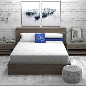 Vibe Heather Grey Gel Memory Foam Mattress, CertiPUR-US and Oeko-TEX Certifed Bed-in-a-Box in Ultra Small Package, 10-Inch, Twin