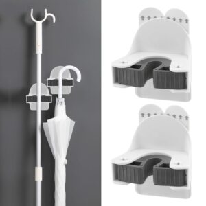 jaeskeclip 5pcs hanging broom holder, broom holder wall mount, laundry room organization, broom and mop organizer wall hanging, for hanging mops, brooms, umbrellas, showers, shovels(white，black)