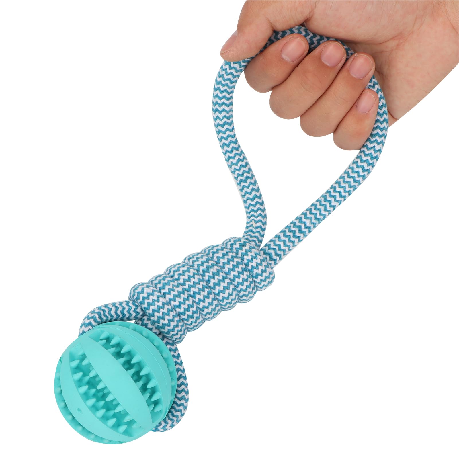 Dog Rope Toys Outdoor Cotton Rope Puzzle Balls for Puppy Small Medium Dogs Interactive Chew Toys for Aggressive chewers Rubber Dog Chewing Toys Pet Supply for Puppy Pet Dog Indoor Outdoor Dog(Blue)