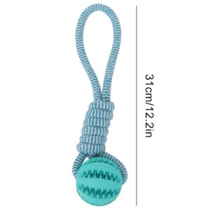 Dog Rope Toys Outdoor Cotton Rope Puzzle Balls for Puppy Small Medium Dogs Interactive Chew Toys for Aggressive chewers Rubber Dog Chewing Toys Pet Supply for Puppy Pet Dog Indoor Outdoor Dog(Blue)