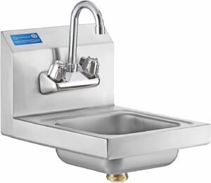 commercial wall mount wash basin hand sink 16"x12"