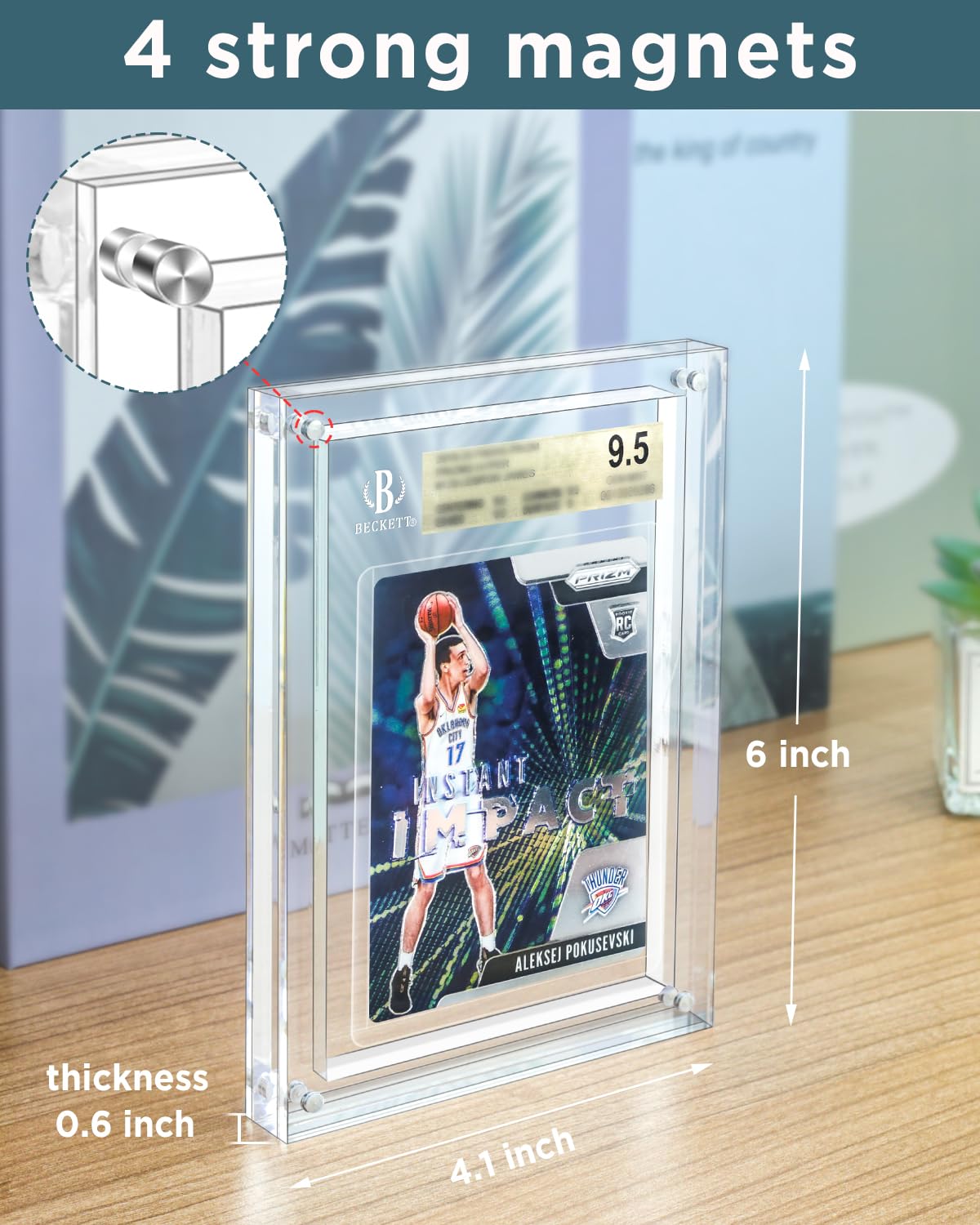 BGS Graded Card Holder Acrylic Frame, Sports Card Display BGS Card Frame