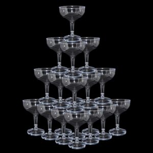 kyapck 30 pcs 5oz plastic champagne coupe glasses