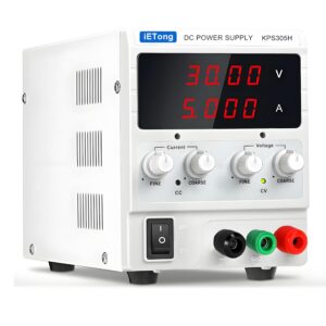 dc power supply variable,adjustable bench lab power supply 30v 5a,with high precision display 10mv 1ma, power for hobbyist, electroplating,diy projects