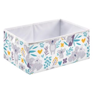 emelivor cute koala rectangle storage bins fabric storage cube large foldable storage baskets cloth box containers for shelves closet living room cloth decorative,16 x 11inch