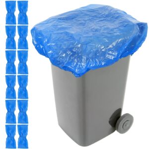 yeaqee 12 pcs garbage can covers 90 gallon outside extra large waste container cover trash odor smell buster with elastic rubber band plastic dustproof cover for outside household kitchen bin