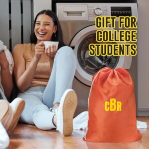 Personalized Laundry Bag, Custom Nylon Laundry Bag with Drawstring Closure, Dorm Room Essentials For College Students Girls and Guys Add Your College Logo or Your Team Design