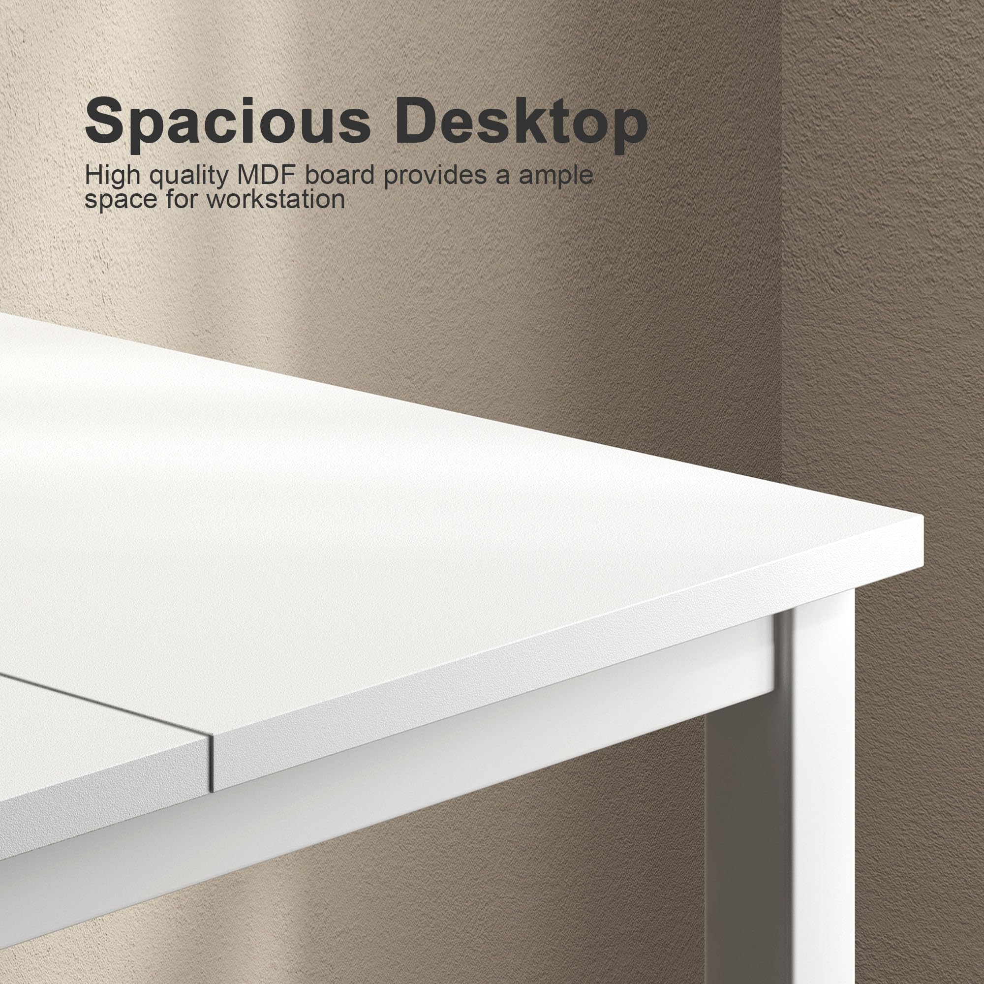 Need Large Computer Desk 70.8 x 31.5 inches Conference Table Large Office Desk Writing Table Workstation for Home Office,White 10FJGSAC3-180WW-ND