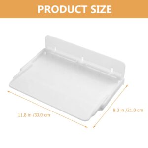 Decorative Trays Foldable Plastic Floating Shelf Stick on Wall for Kitchen Bathroom Any Place Extra Storage Needed Wall Mounted Bedside Shelves for College Bedroom Organizer