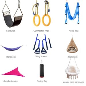 2Pack Hammock Hanging Kit, Suspension Hooks Heavy Duty Swing Hangers 360° Rotate Swing Ceiling Hook for Concrete Wooden Porch Swing Chair Yoga Sandbag Indoor Outdoor Gym