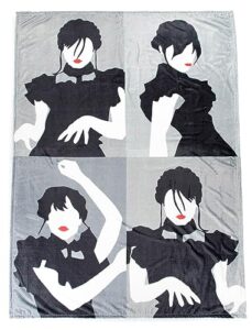 jay franco wednesday addams dancing queen silk touch throw - 50 x 70 inches - super soft fleece bedding