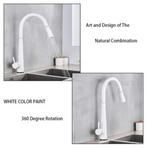 Sensor Kitchen Faucet White Intelligent Touch Inductive Sensitive Faucet Mixer Water Tap Single Handledual Outlet Water